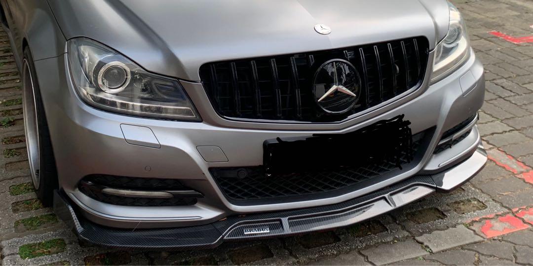 Mercedes W204 front spoiler carbon style, Car Accessories, Accessories ...