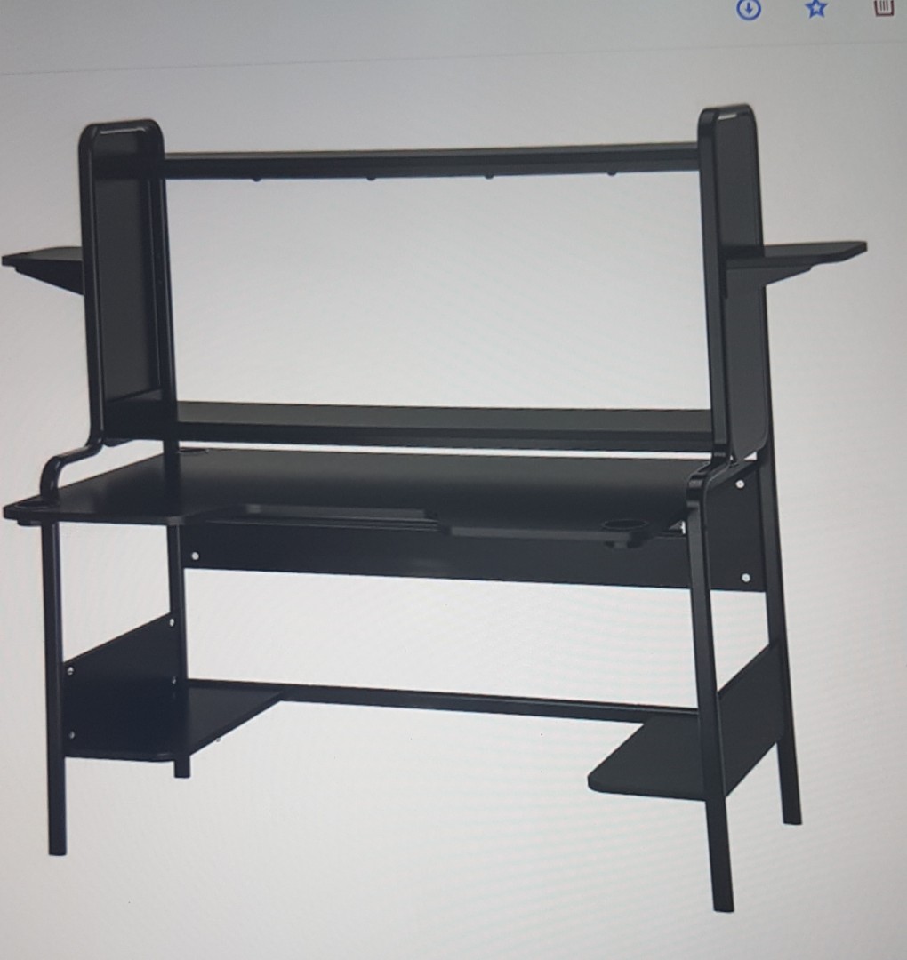 Metal computer table, Furniture & Home Living, Furniture, Tables & Sets ...