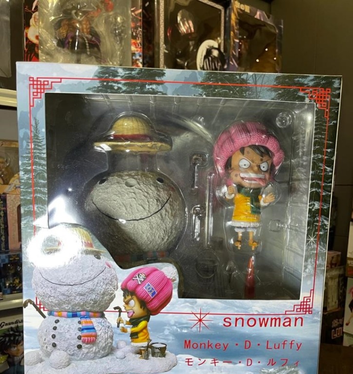 One Piece Monkey D Luffy Snowman Scene PVC Action figure, Hobbies ...