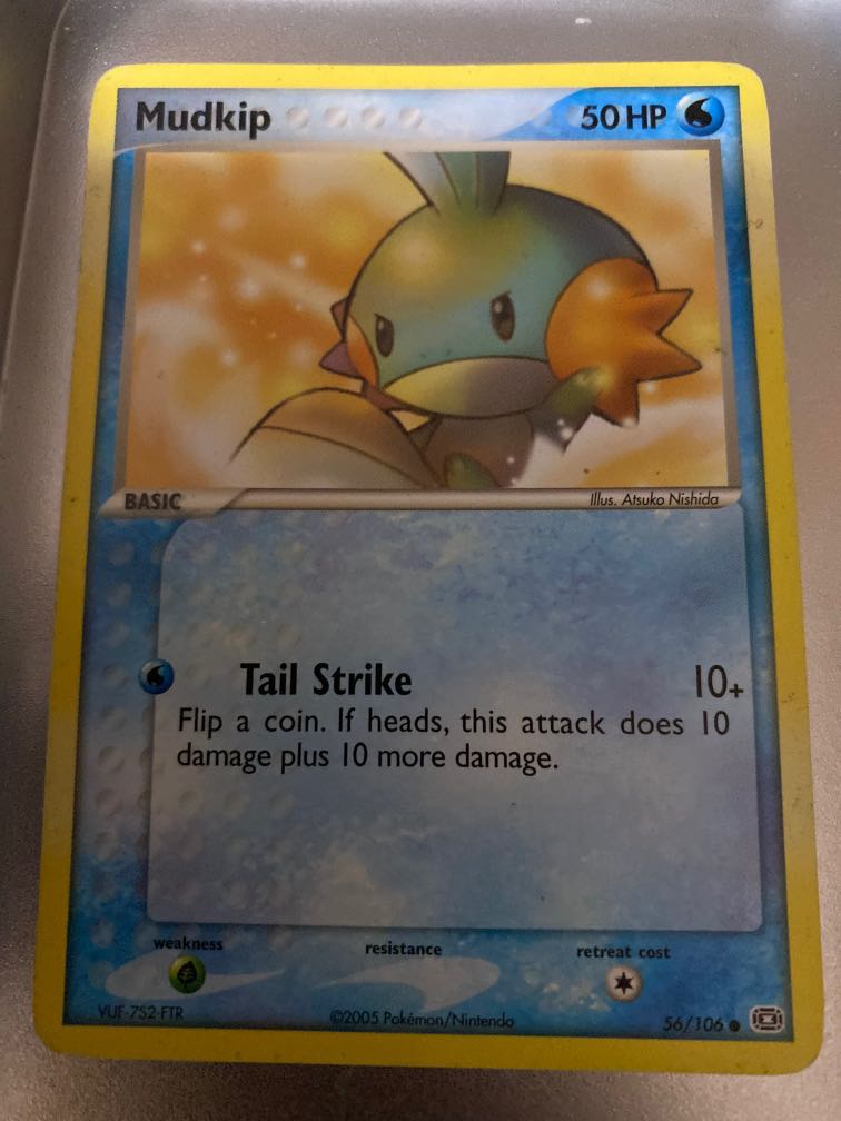 Pokemon Mudkip card 56/106, 興趣及遊戲, 收藏品及紀念品, 明星周邊 - Carousell