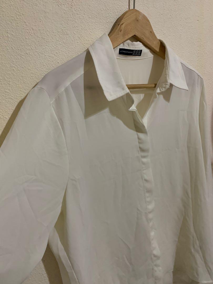 Primark White Blouse, Women's Fashion, Tops, Blouses on Carousell