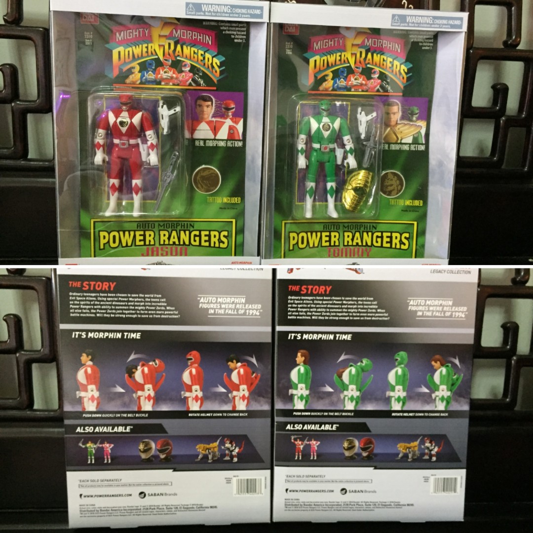 [Set] Power Rangers Mighty Morphin, Red & Green Rangers (Legacy ...