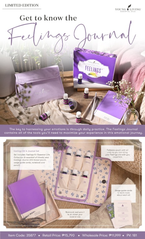 Young Living Feelings Kit - with 6 essential oil blends and free ...