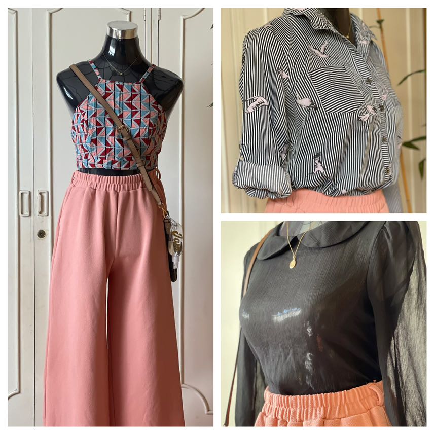 BUNDLE2: 3 tops 1 bottom, Women's Fashion, Tops, Others Tops on Carousell