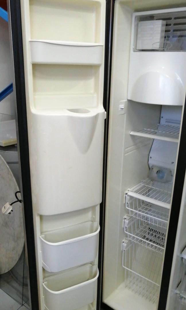 Amana Fridge side by side doors, Home Appliances, Kitchenware on Carousell