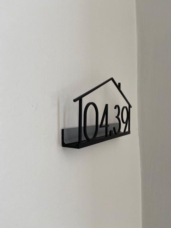 Custom made Unit number plate, Furniture & Home Living, Furniture ...