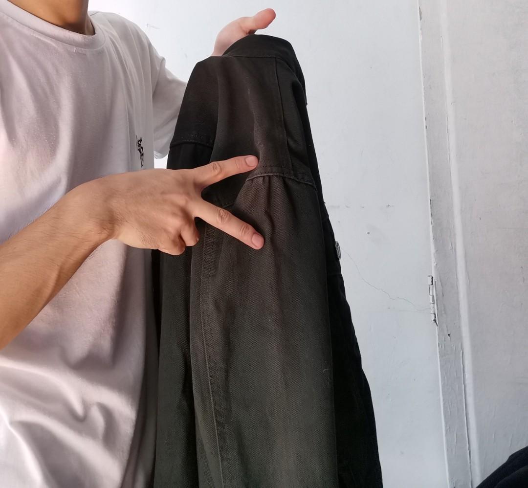 Dark Green Denim Jacket by Bench, Men's Fashion, Coats, Jackets and ...