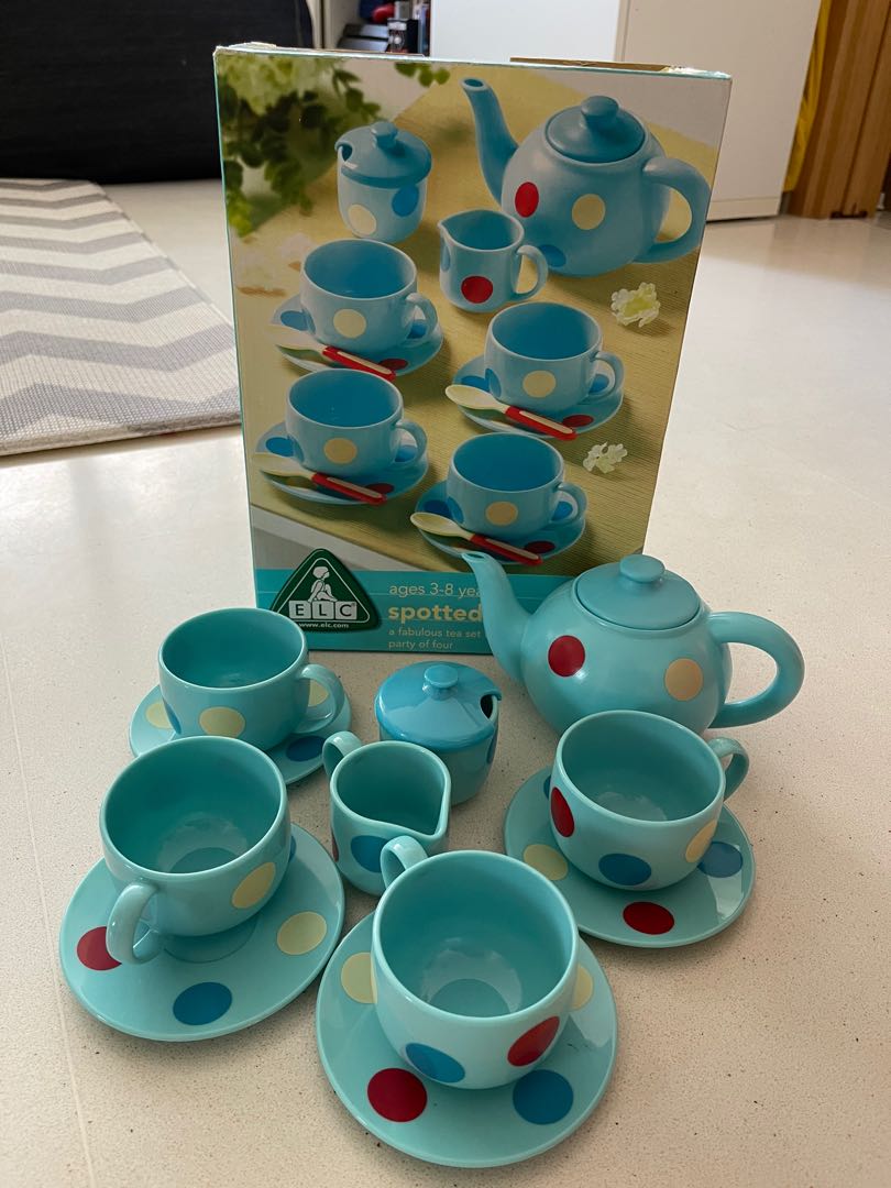 ELC Spotted Tea Set, Babies & Kids, Baby Nursery & Kids Furniture, Kids ...