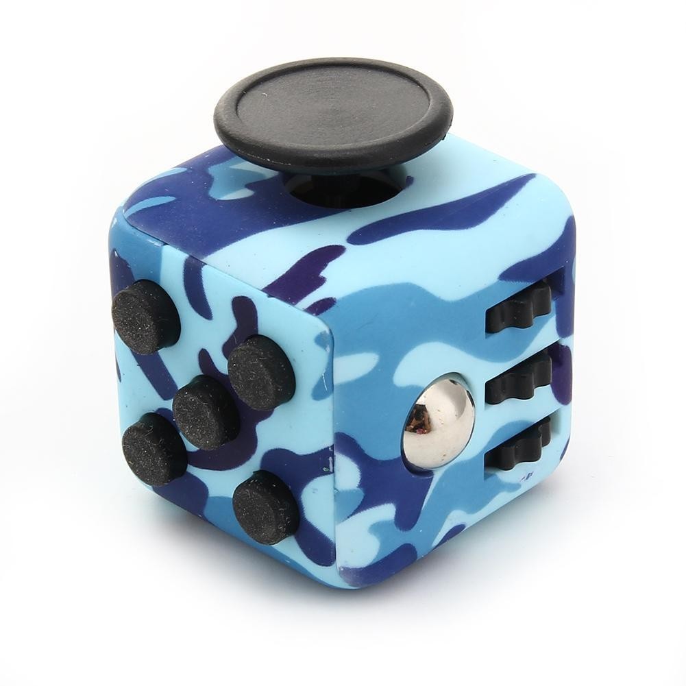 Fidget Cube Camo Blue, Hobbies & Toys, Toys & Games on Carousell