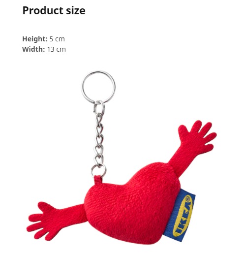 IKEA EFTERTRÄDA EFTERTRADA Red Love Key Ring Limited Edition Collection ...