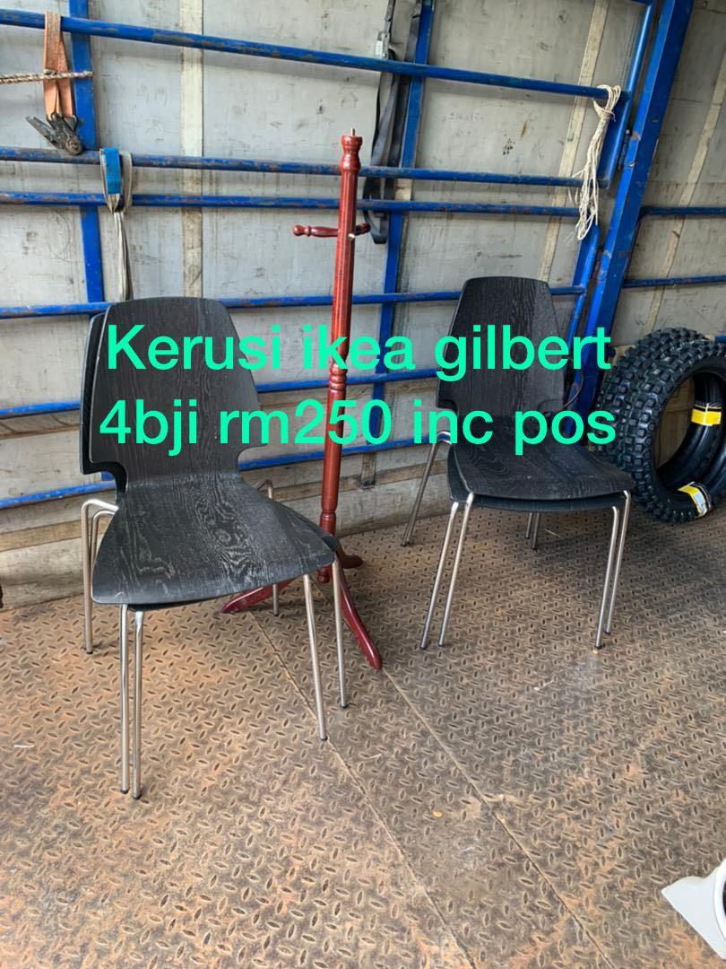IKEA GILBERT CHAIR 4 UNIT, Furniture & Home Living, Furniture, Chairs ...