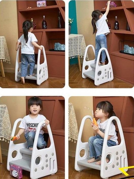 KidsMoment Child Safety Double Step Stool Stairs, Babies & Kids, Baby ...