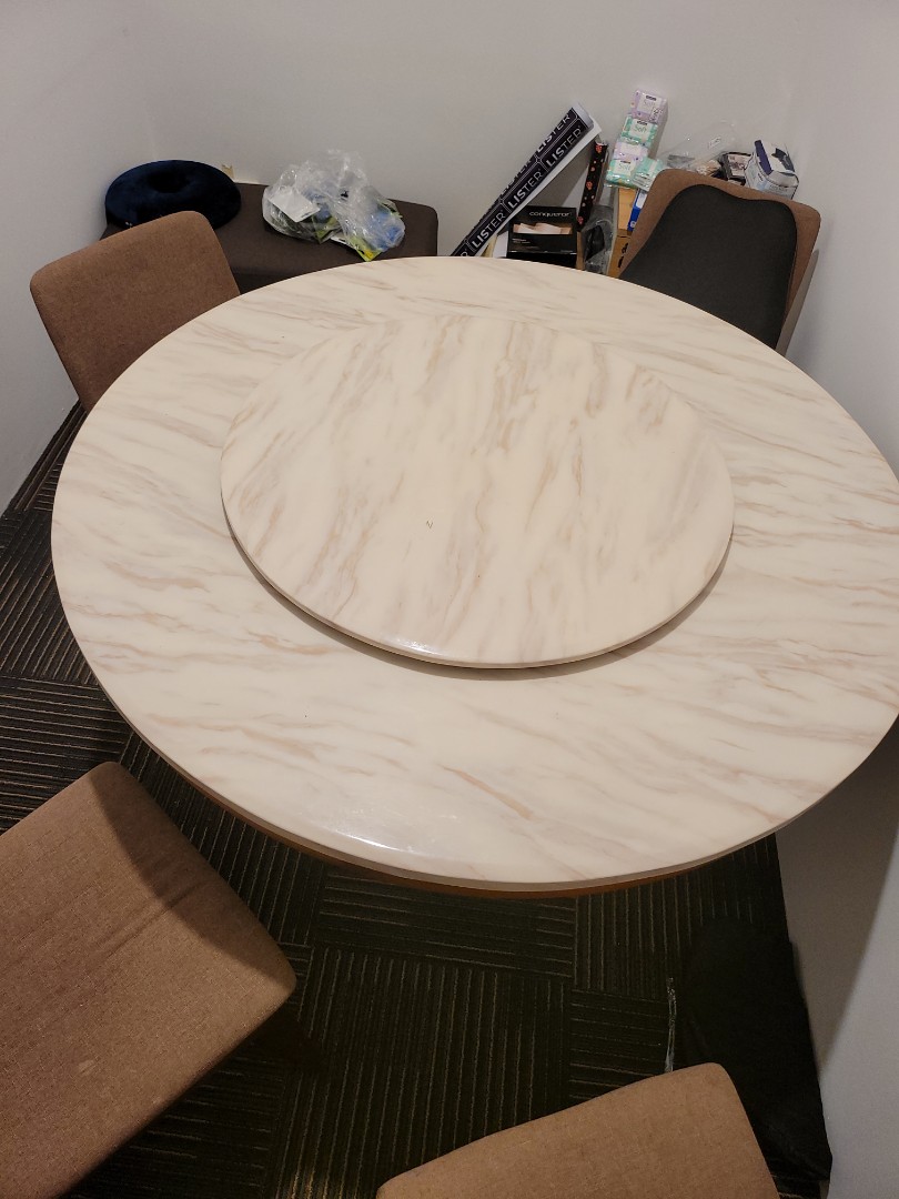 Marble spinning table 135 x 80 cm, Furniture & Home Living, Furniture ...