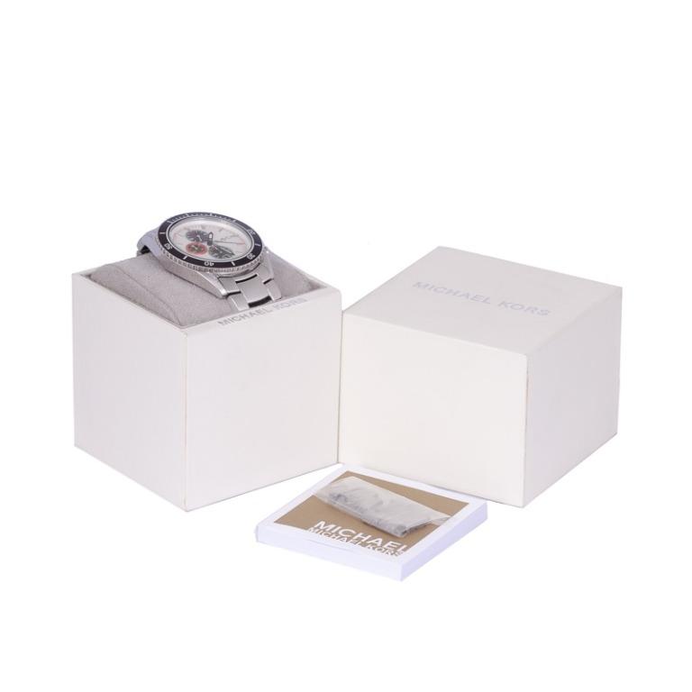 MICHAEL KORS MK8339 Chronograph White Dial Stainless Steel Men's Watch ...