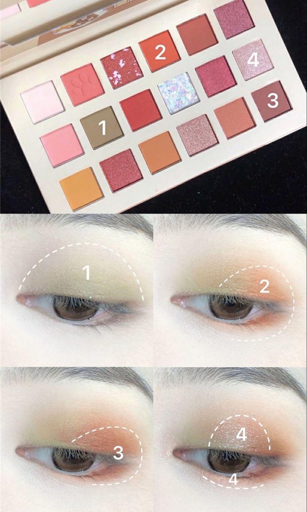 Muge Leen Eyeshadow Palette (18 colors)-White Cat Version , Beauty ...