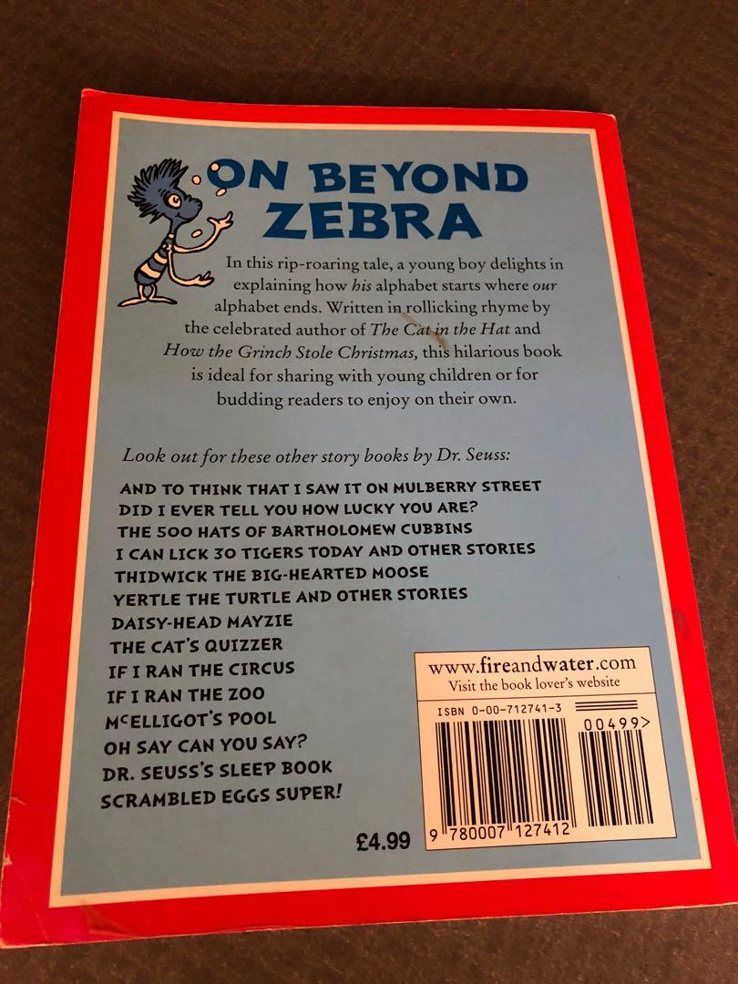 On beyond zebra by Dr Seuss, Hobbies & Toys, Books & Magazines ...