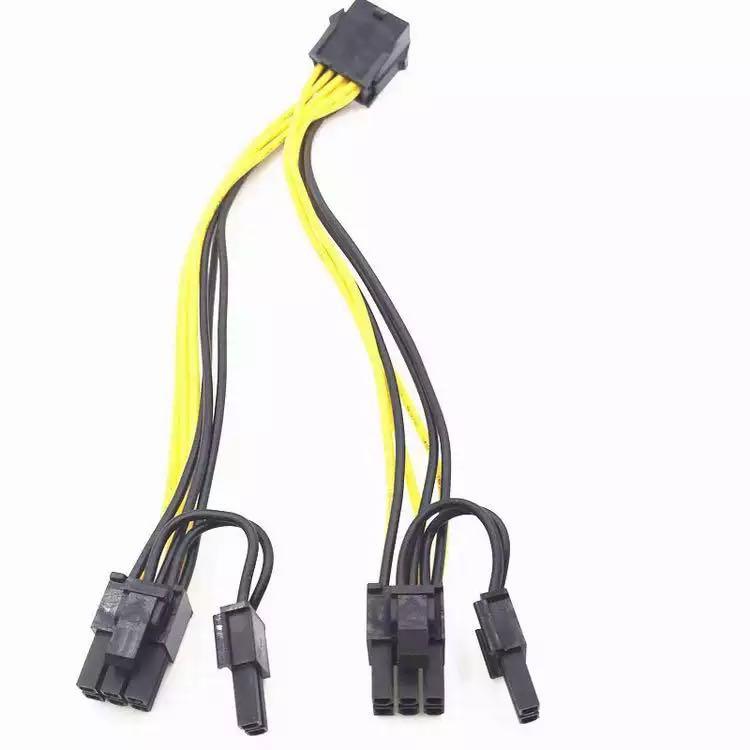 PCIE 8 Pin splitter to 2x 8 Pin ( 6pin + 2 pin ) 8pin to 2x8+6pin for ...