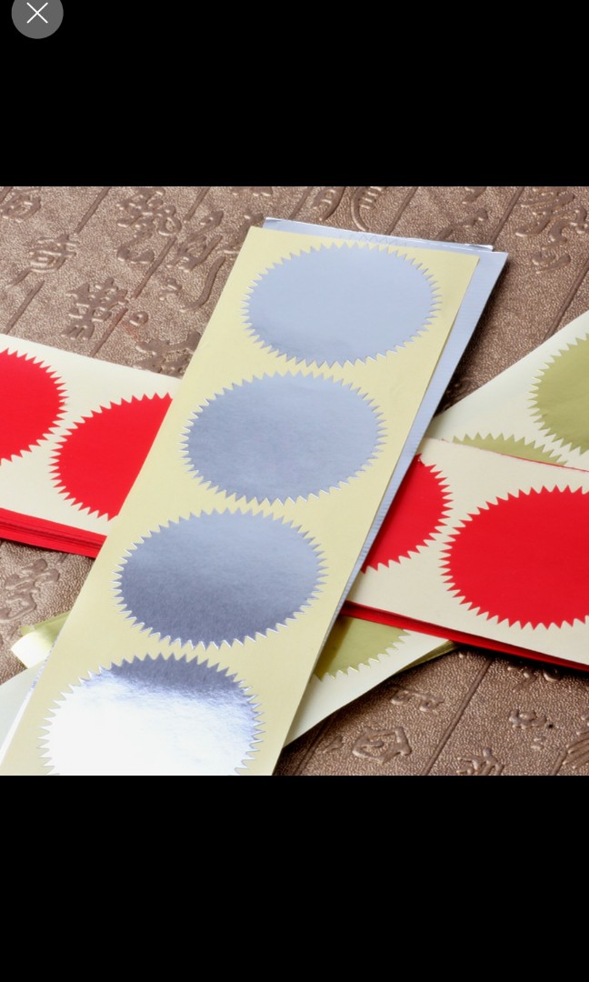 PO: Round Label Stamp Sticker 50mm Diameter (Emboss), Hobbies & Toys ...