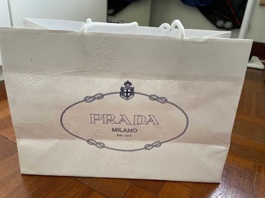 Prada paper bag (original), Luxury, Bags & Wallets on Carousell