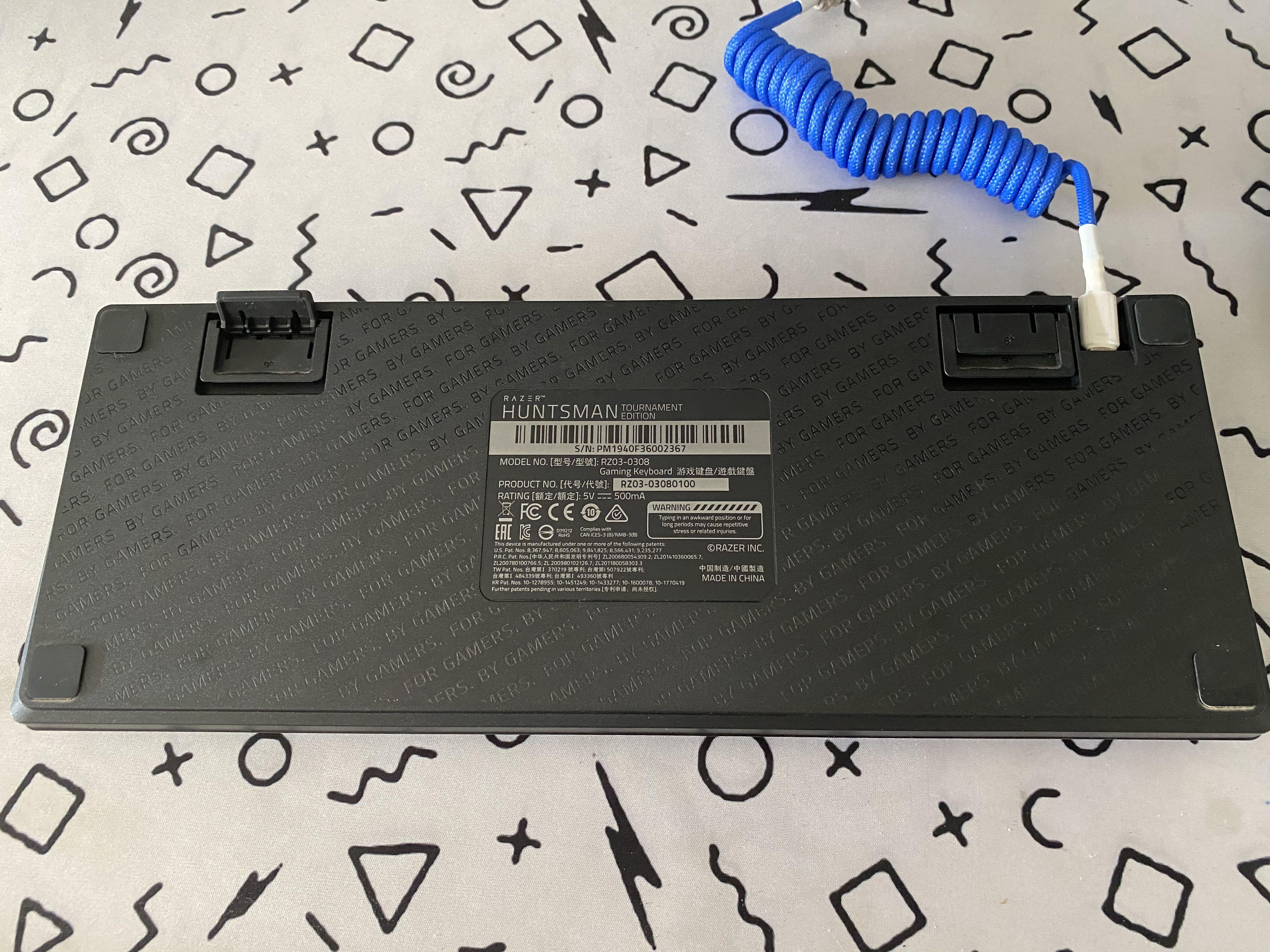 Razer huntsman TE edition with custom cable, Computers & Tech, Parts ...