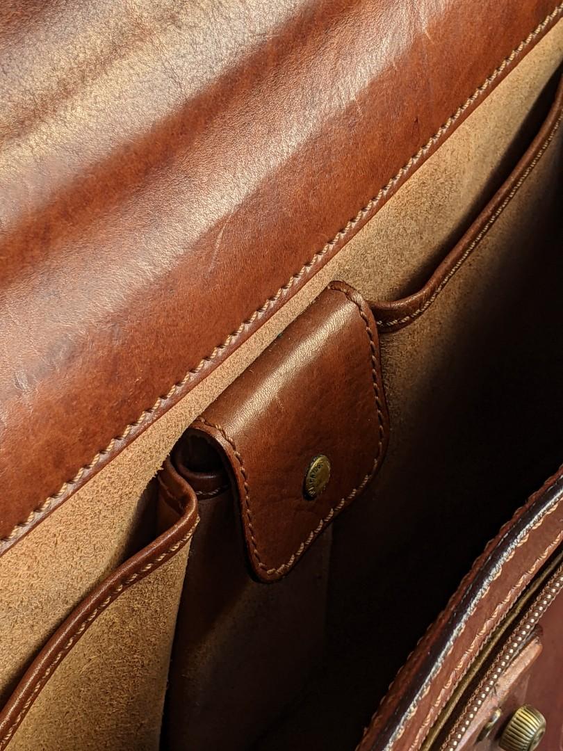 The Bridge - Vintage Leather Briefcase - Laptop - Document Bag - Brown ...