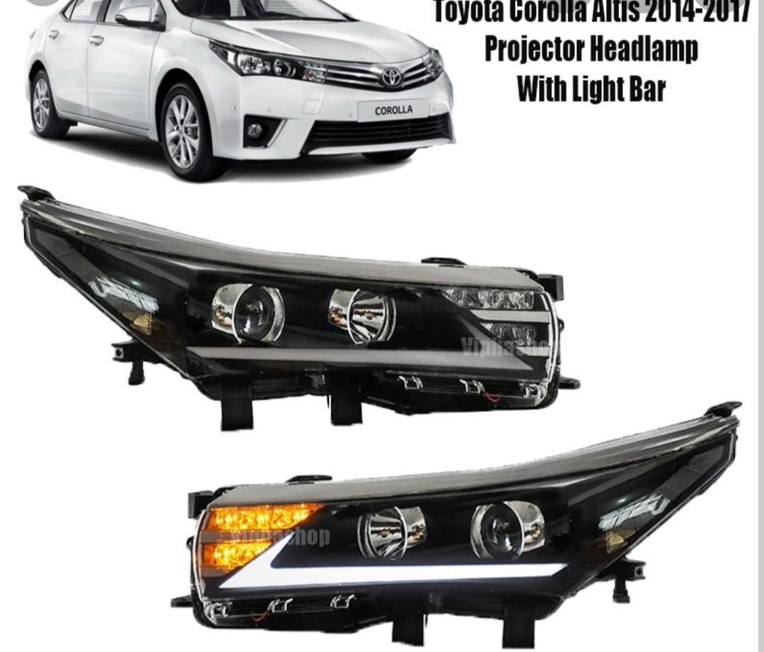 Toyota Altis headlight w LED (2017), Car Accessories, Electronics ...