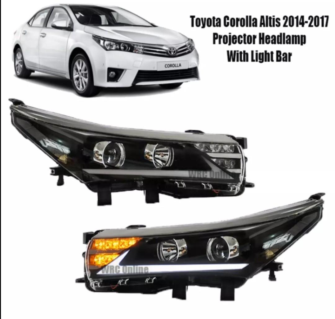 Toyota Altis headlight w LED (2017), Car Accessories, Electronics ...