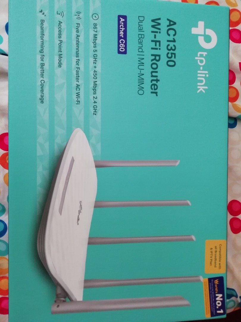 Tp link AC 1350 WiFi router, Computers & Tech, Parts & Accessories ...