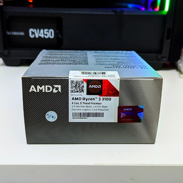AMD Ryzen 3 3100 4-Core, 8-Thread Unlocked Desktop Processor with ...