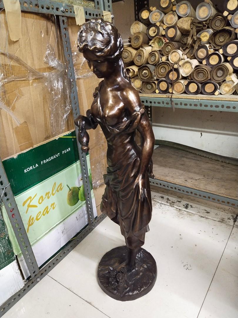 Brass lady statue display, Hobbies & Toys, Memorabilia & Collectibles ...
