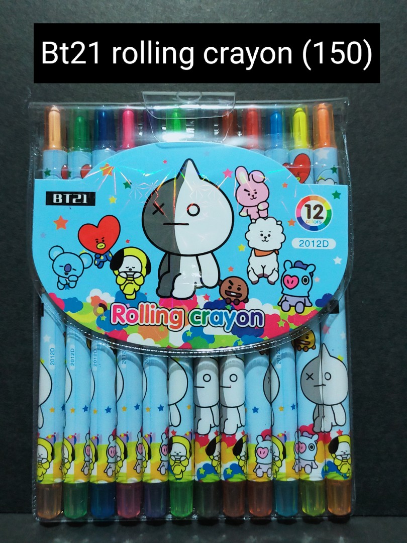 Bt21 Rolling crayons, Hobbies & Toys, Stationary & Craft, Stationery ...