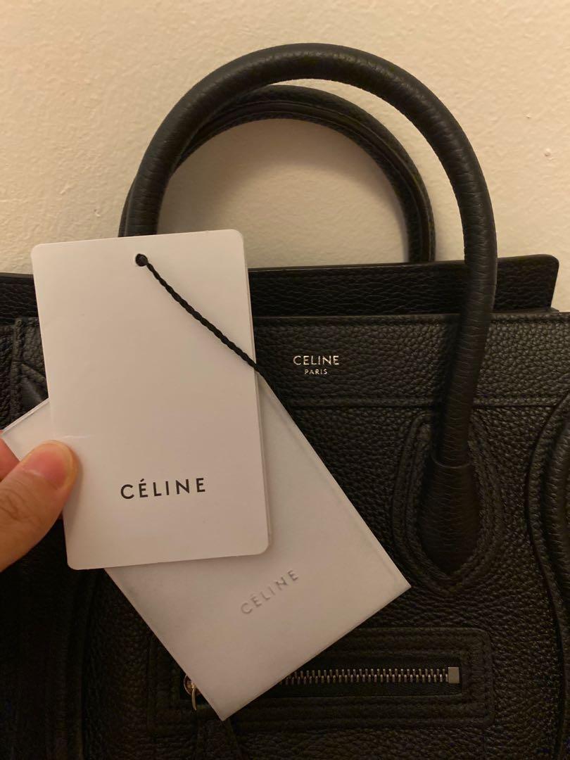 Celine Nano Luggage Drummed Calfskin, Women's Fashion, Bags & Wallets, Cross-body Bags on Carousell