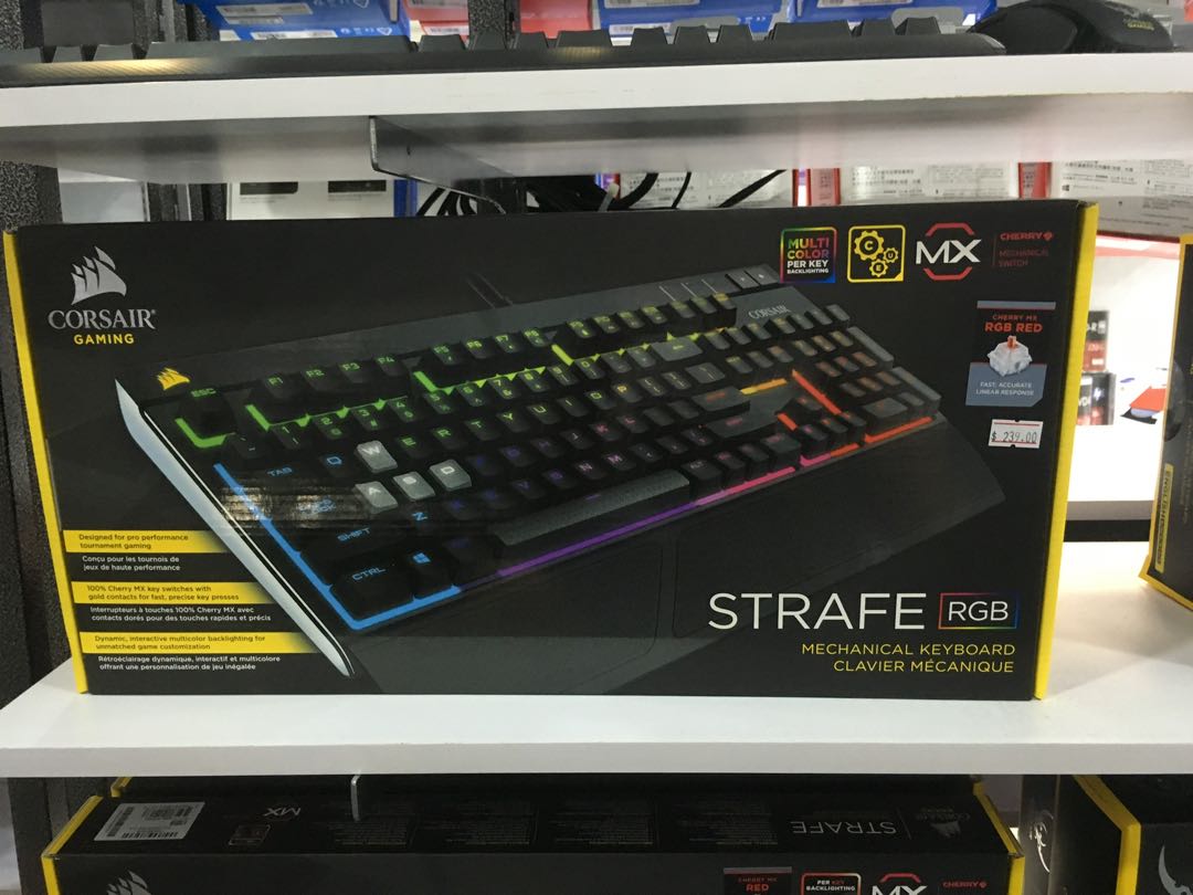 Corsair strafe RGB Keyboard Cherry MX Red Switches, Computers & Tech ...