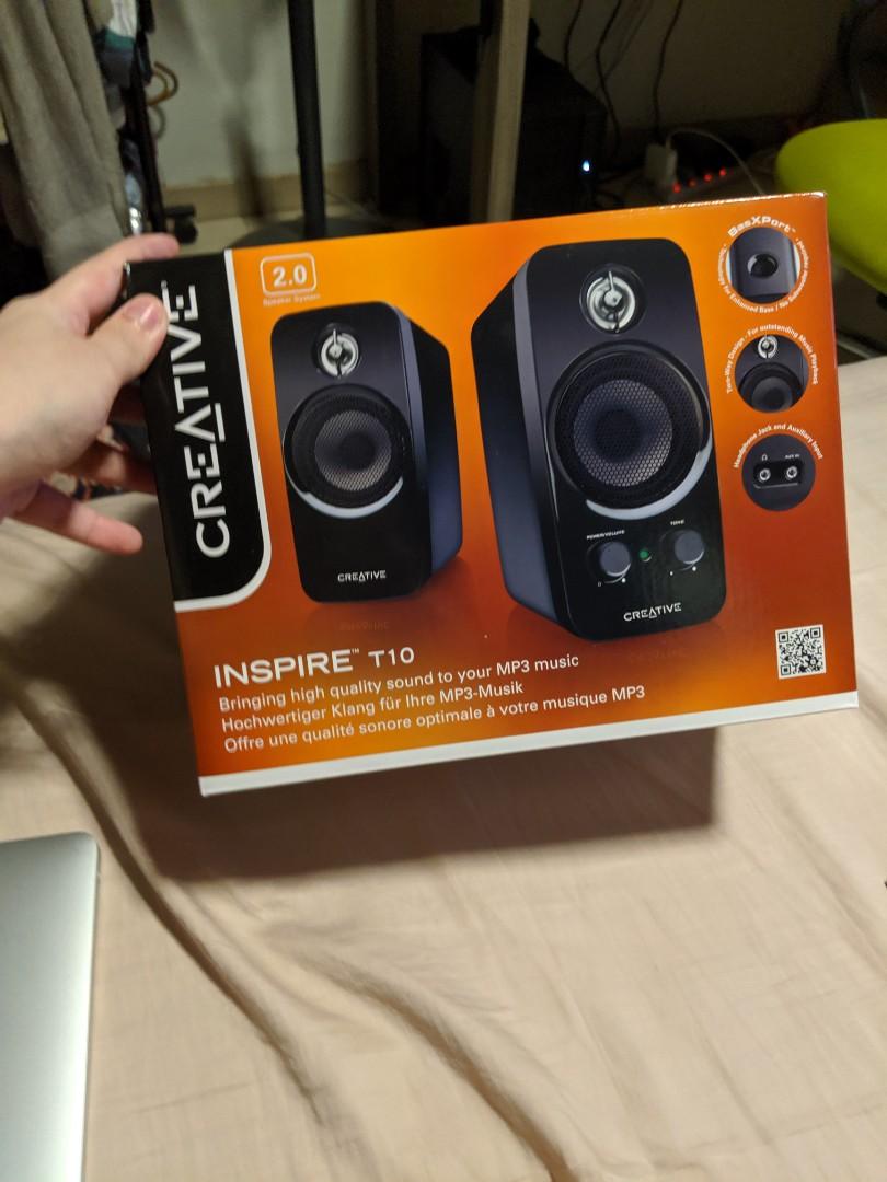 Creative Inspire T10 2.0 Speaker System, Audio, Soundbars, Speakers ...