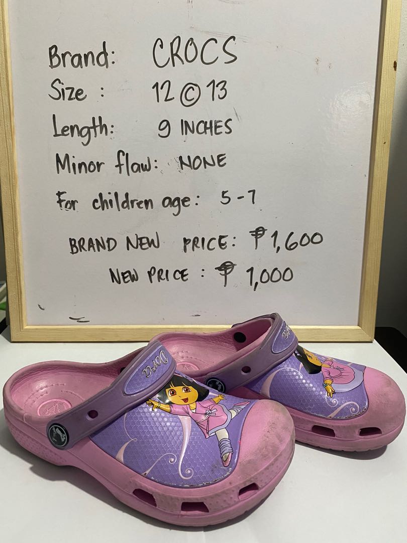 Crocs Kids Dora The Explorer Ages 5-7, Babies & Kids, Babies & Kids ...