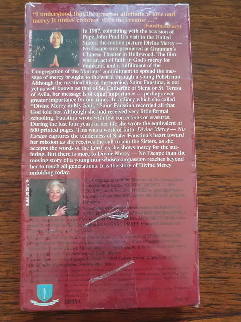 Divine Mercy VHS, Hobbies & Toys, Music & Media, Music Scores on Carousell