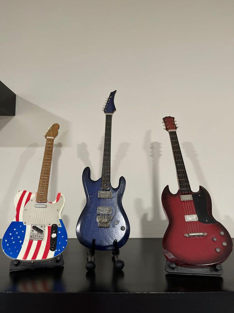 SALE Mini guitar display bundle of 3, Hobbies & Toys, Music & Media ...