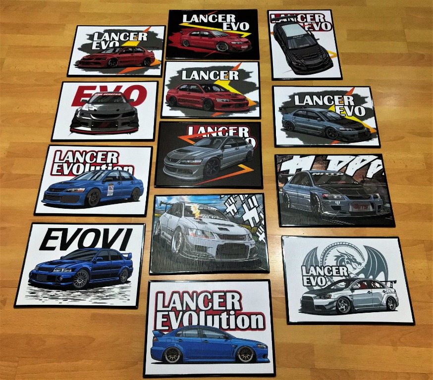 MITSUBISHI LANCER EVOLUTION EVO'S Rare JDM Car Picture Poster With ...