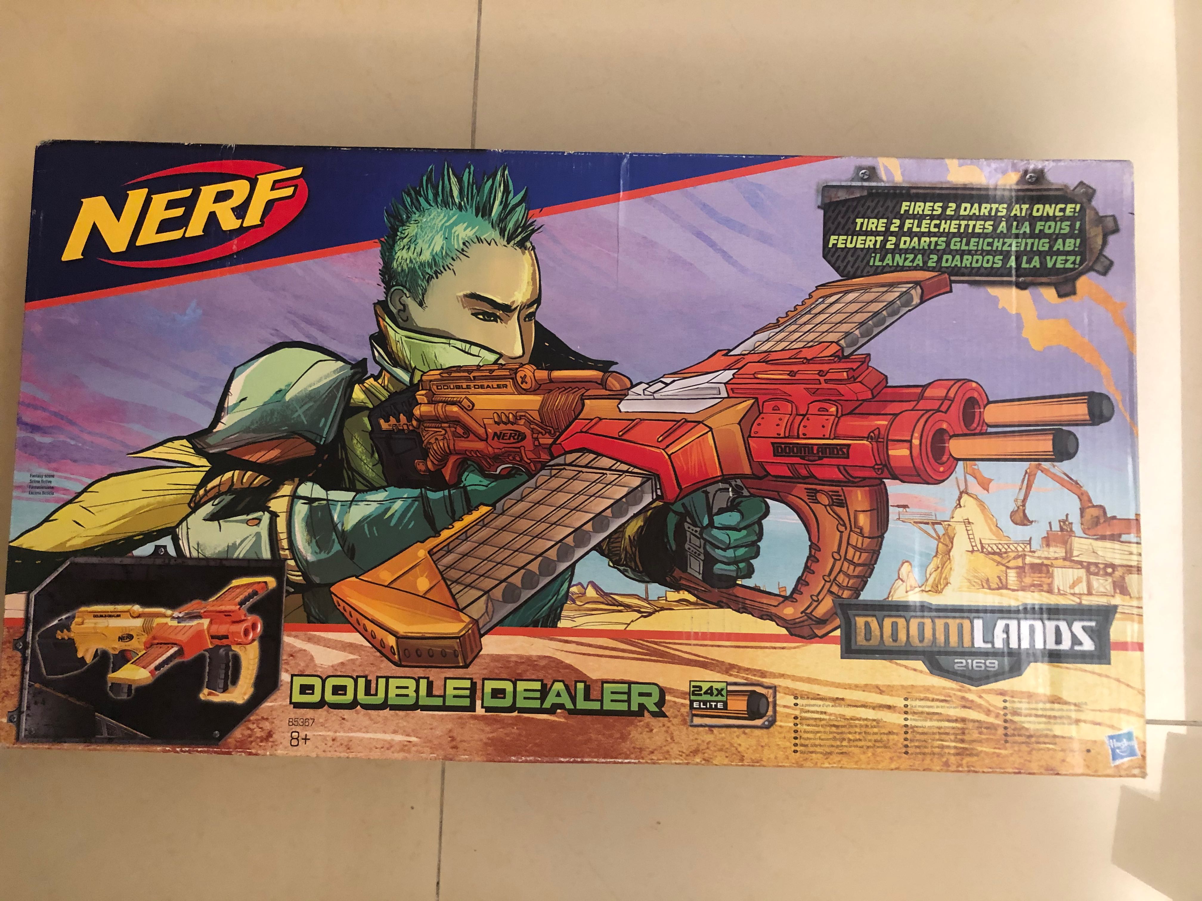 Nerf Double Dealer blaster 全新, 興趣及遊戲, 收藏品及紀念品, 明星周邊 - Carousell