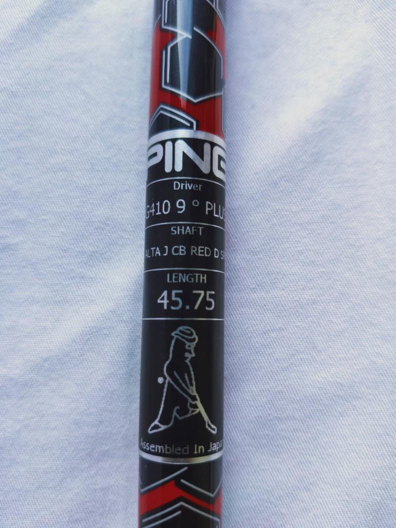 PING Alta J CB Red 55 Driver Shaft SR Flex, Sports Equipment, Sports ...