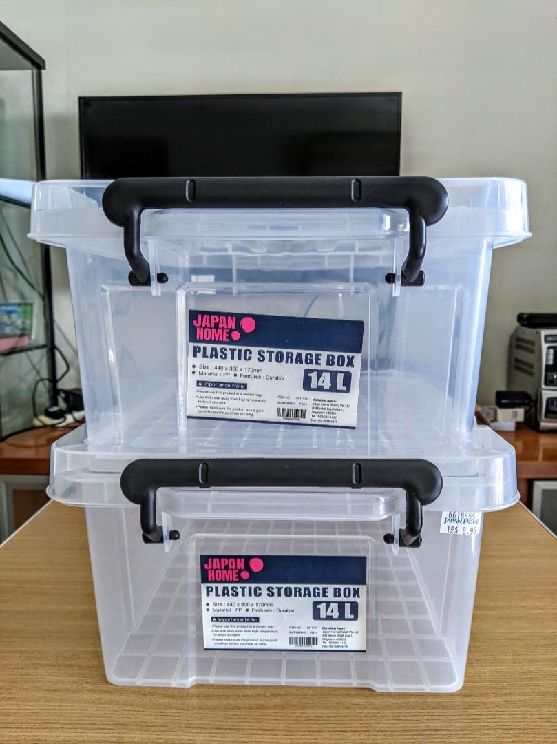 Plastic Storage Box (Japan Home Brand), Furniture, Shelves & Drawers on ...