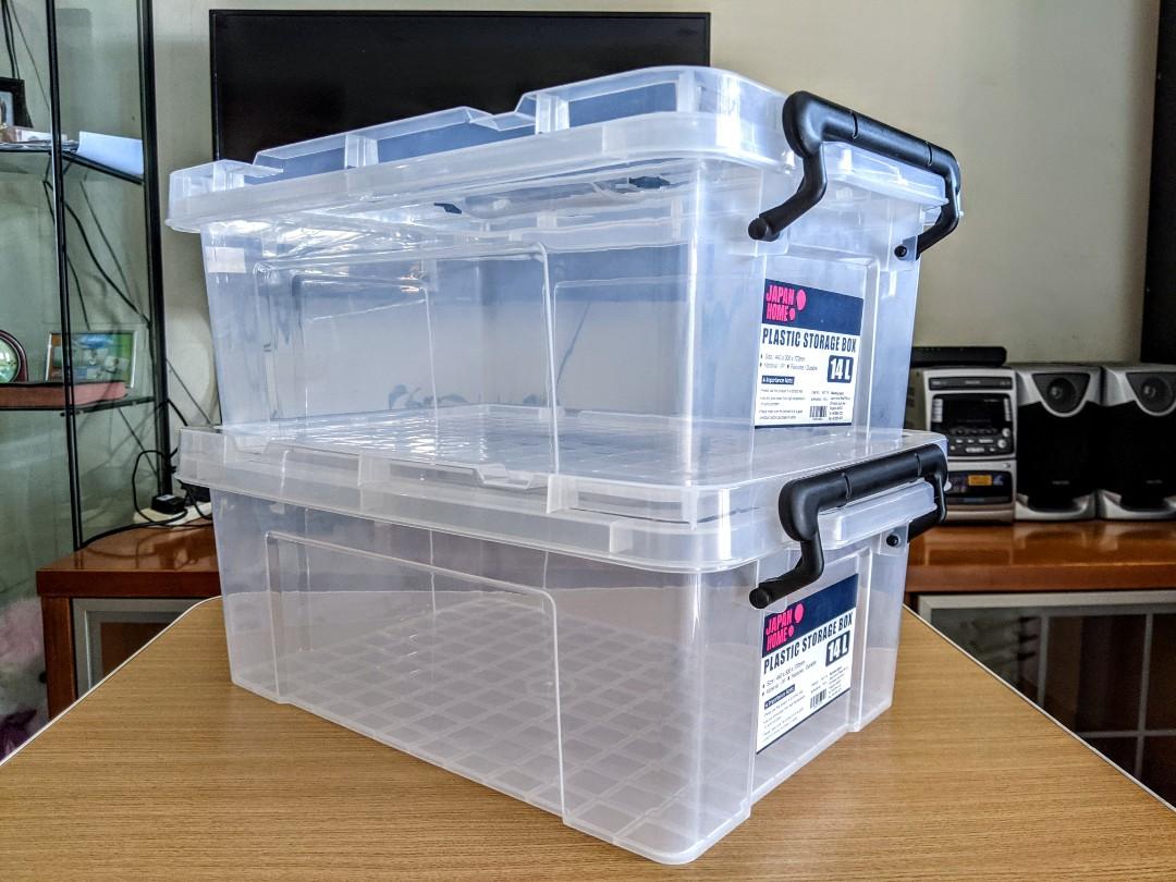 Plastic Storage Box (Japan Home Brand), Furniture, Shelves & Drawers on ...
