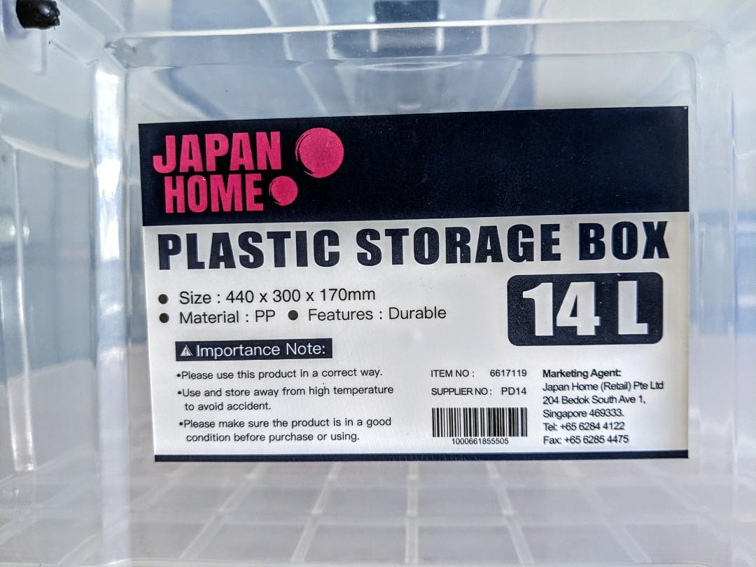 Plastic Storage Box (Japan Home Brand), Furniture, Shelves & Drawers on ...