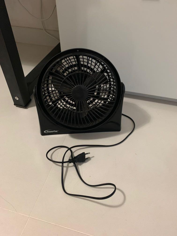 Powerpac Desk Fan 9 inch, Furniture & Home Living, Lighting & Fans ...