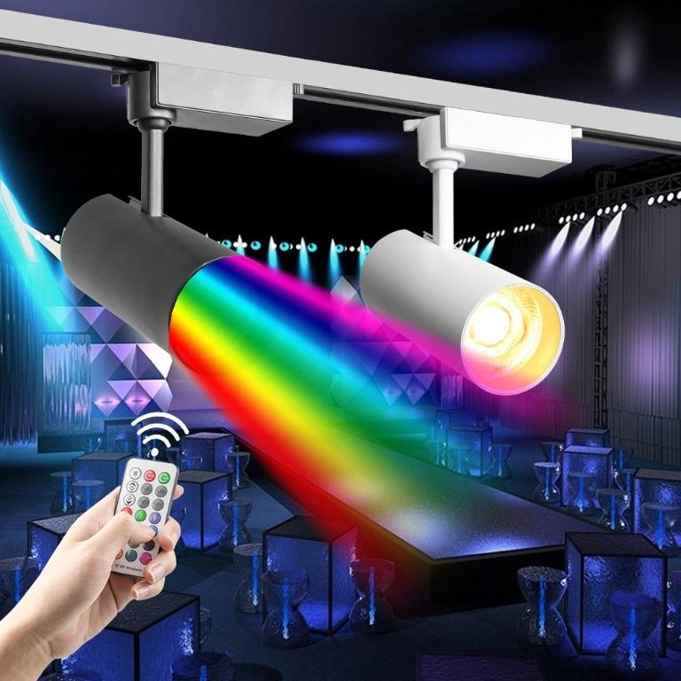 RGB RF Remote Control LED Track Light, Furniture & Home Living ...
