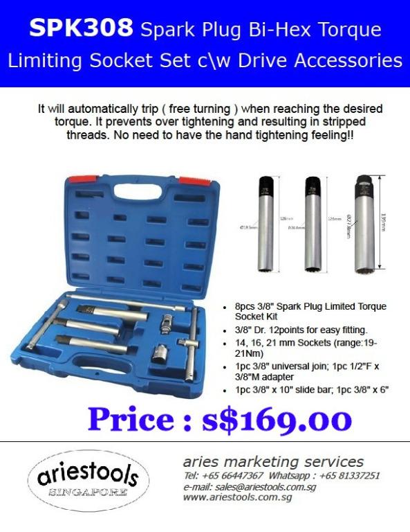 Thin wall Spark Plug tool set. Spark Plug Bi-Hex (12 points )14mm, 16mm ...