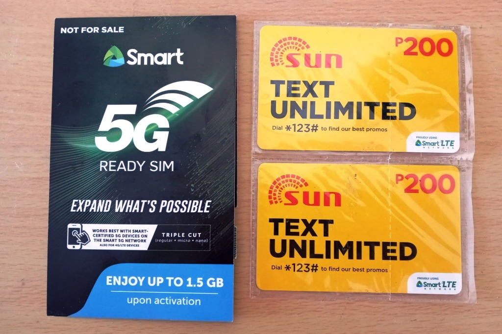 Sun Prepaid Load Cards - P200 x2 - with FREE Smart 5G SIM, Tickets ...