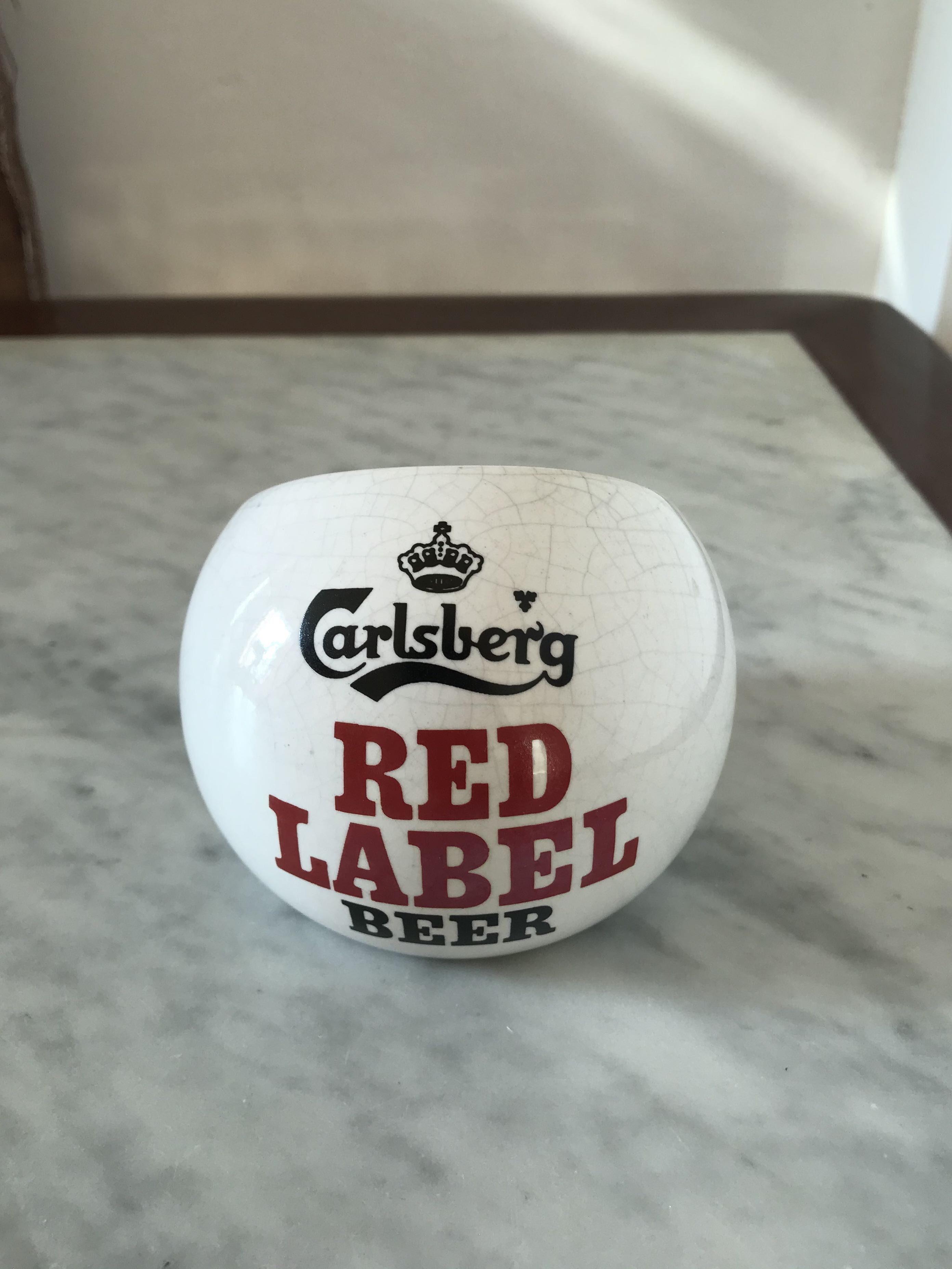 Vintage Carlsberg RED LABEL BEER Porcelain Ashtray, Hobbies & Toys ...