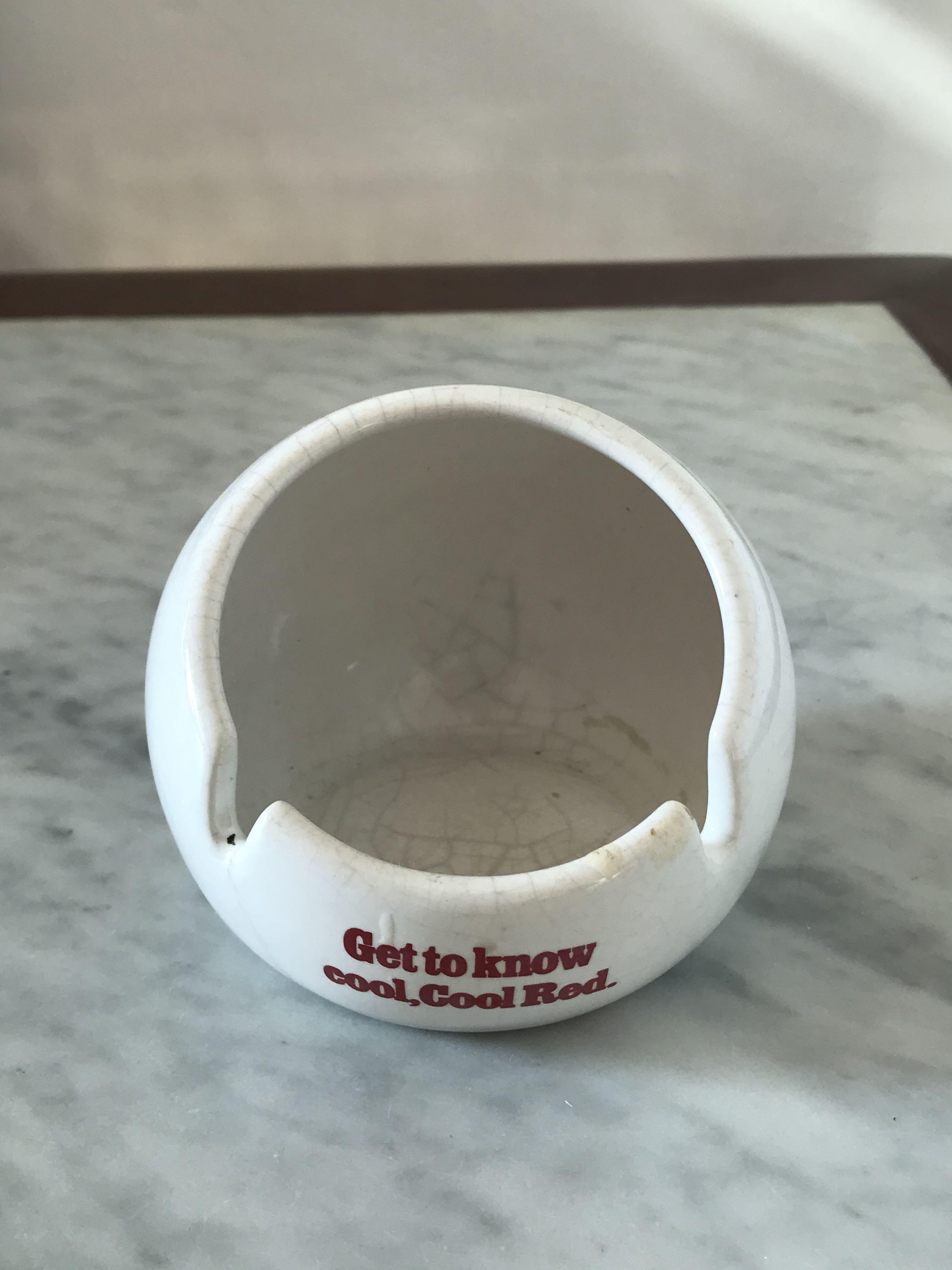 Vintage Carlsberg RED LABEL BEER Porcelain Ashtray, Hobbies & Toys ...