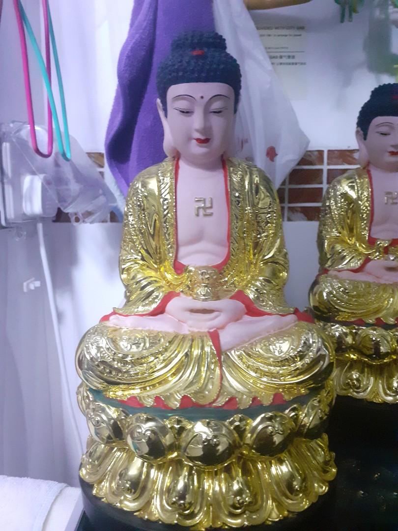 三宝佛像 The Buddha of the three jewels buddha statue, Hobbies & Toys ...